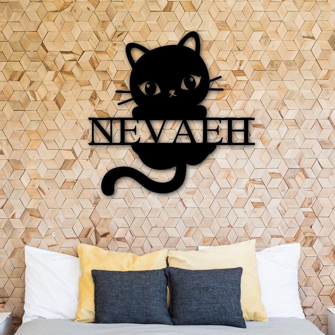Custom Home Decor,wall Sign, Cat Sign, Housewarming Gift,cat Art,wall ...