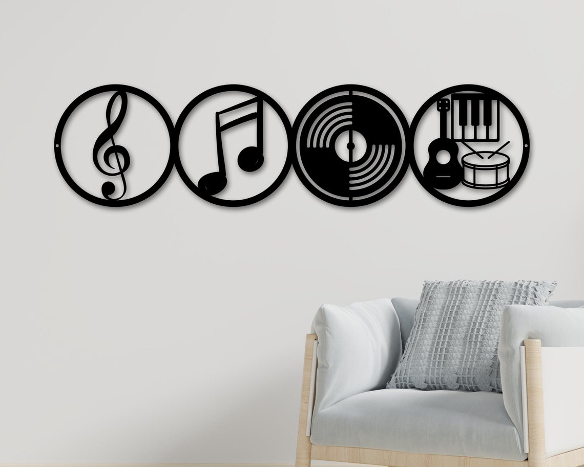 Music Decor Music Sign Music Room Decor Musical Note Sign - Etsy