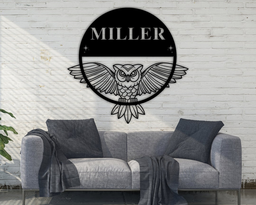 Owl Custom Wall Sign, Owl Metal Sign, Owl Sign, Metal Sign ...