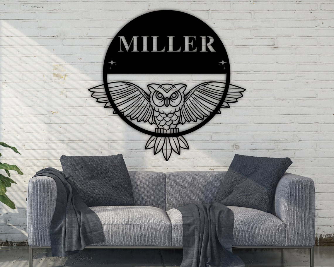 Owl Custom Wall Sign Owl Metal Sign Owl Sign Metal Sign - Etsy