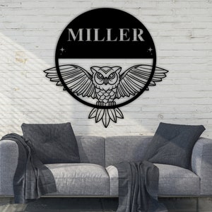 Owl Custom Wall Sign, Owl Metal Sign, Owl Sign, Metal Sign ...