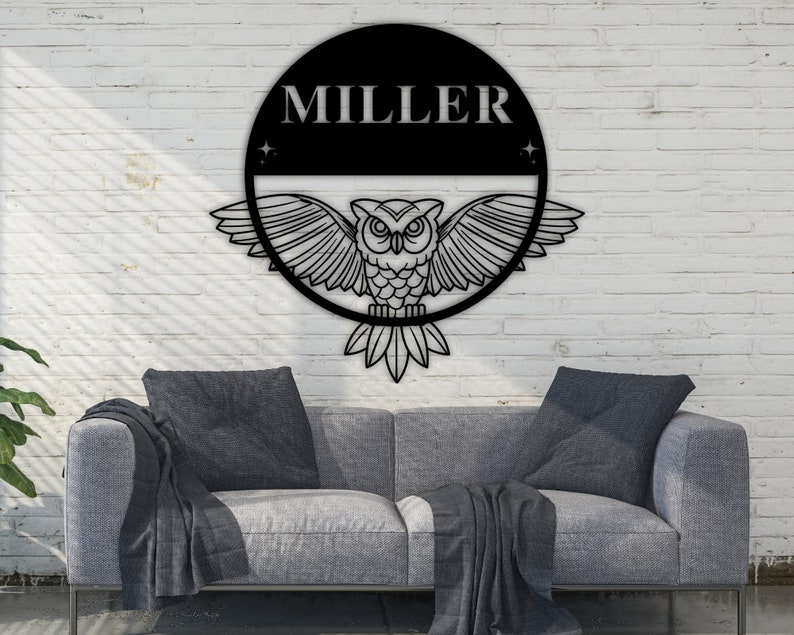 Owl Custom Wall Sign Owl Metal Sign Owl Sign Metal Sign - Etsy