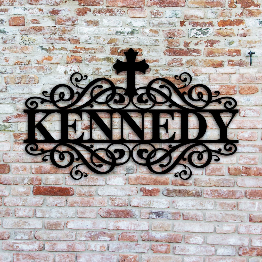 Custom Metal Name Sign,metal Cross, Housewarming Gift, Church, Custom ...