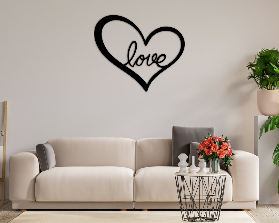 Love Sign,heart Sign, Wall Decor, Home Decor ,heart Decor,wall Sign ...