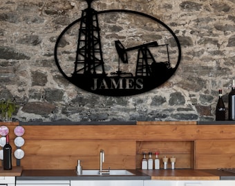 Custom Metal Name Sign Oil Rig Oil Field Offshore Custom - Etsy