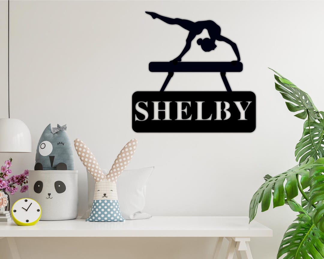 Personalized Gymnastics Sign|gymnastics Balance Beam|gift|custom Metal ...