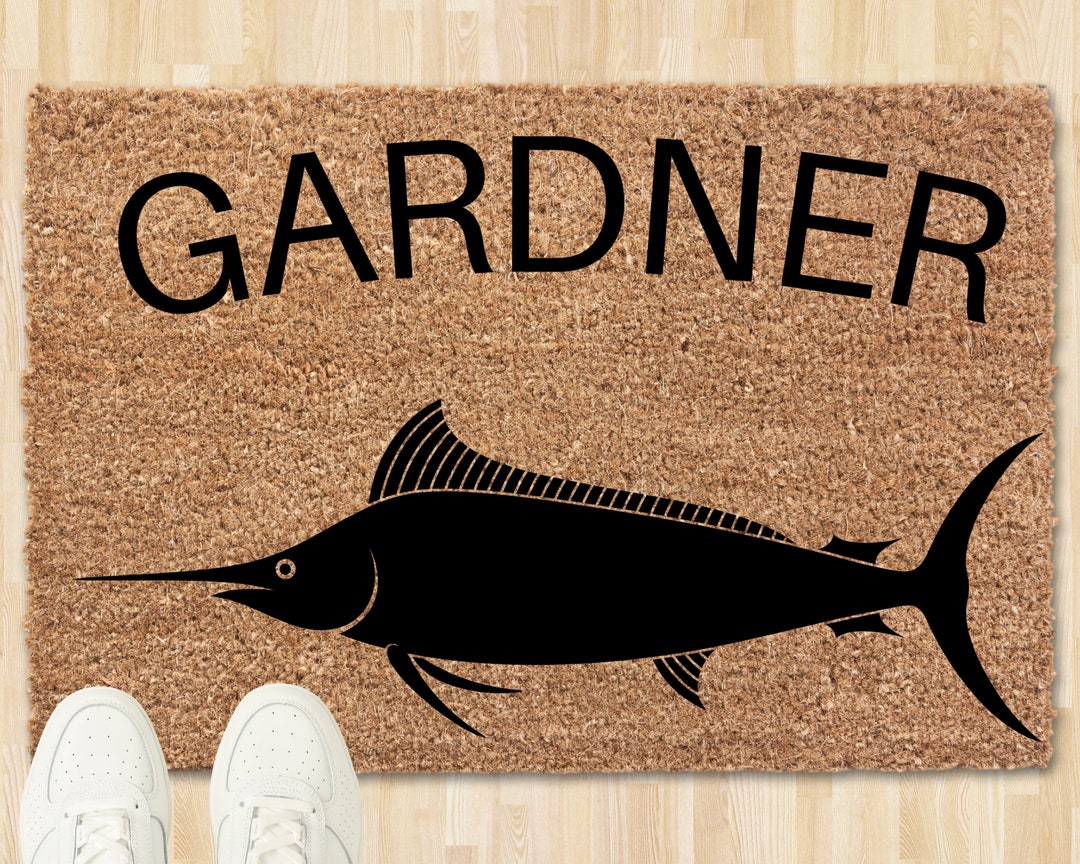 Custom Marlin Doormat|marlin|custom|marlin Decor|custom Doormat|door ...