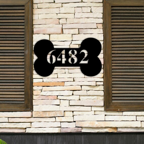 Custom Metal Sign Address Sign Custom Dog Bone Bone - Etsy