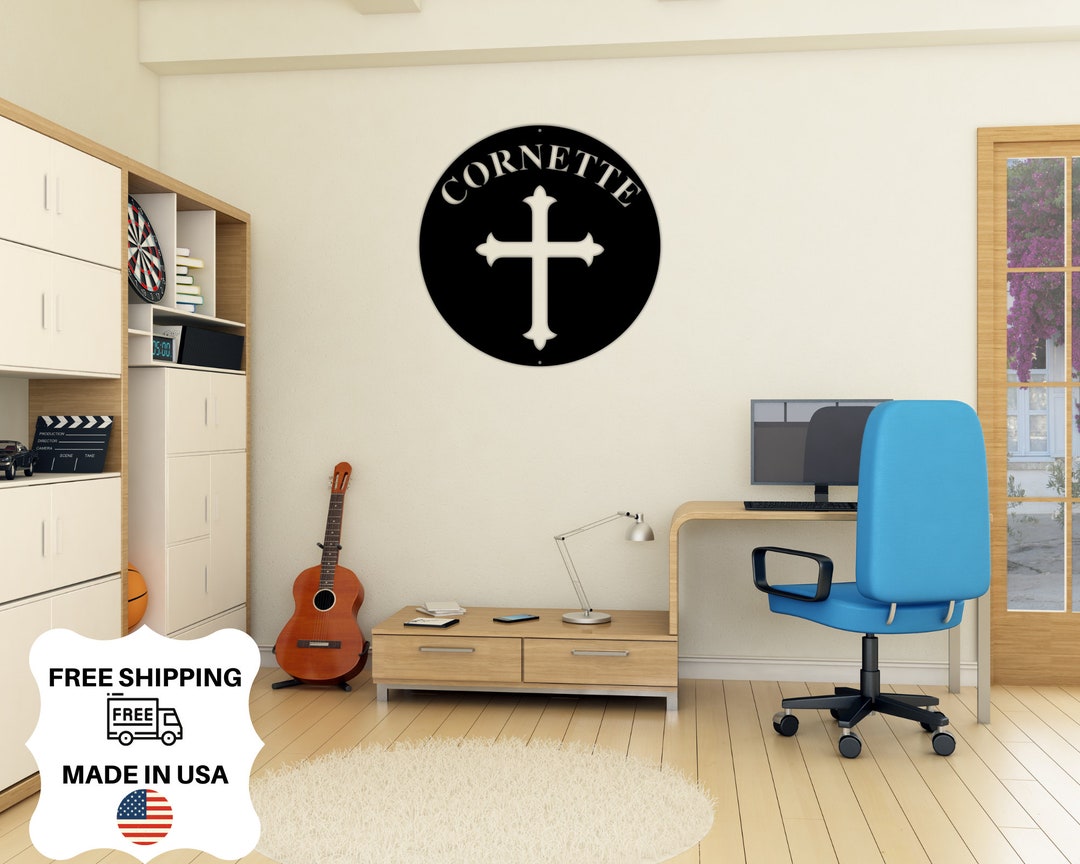 Custom Metal Cross Sign, Wall Sign, Housewarming Gift, Church, Custom ...