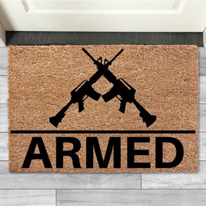 Armed Doormat|guns Doormat|doormat|porch Mat|mat|gun|armed|house ...
