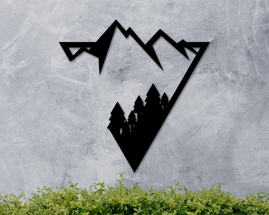 Metal Mountain Sign Mountain Range Sign Mountain Decor - Etsy