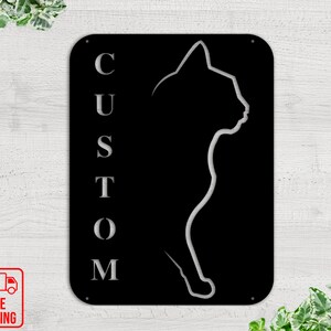 Custom Cat Wall Sign, Cat Sign, Address Sign, Cat Gift, Cat, Custom ...