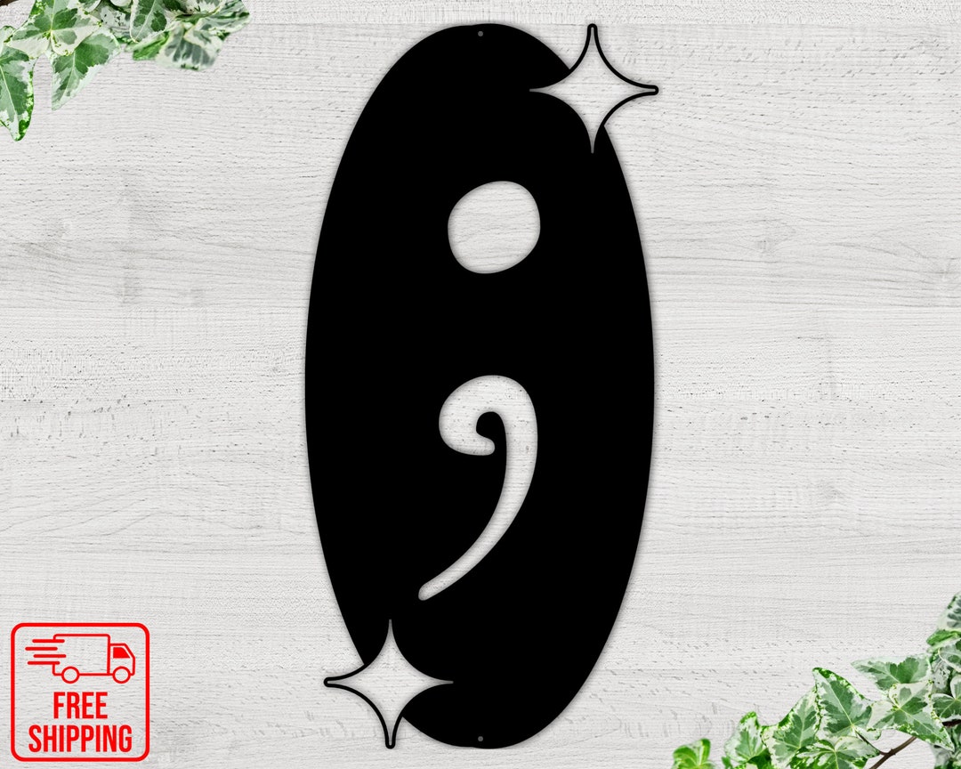 Metal Wall Sign, Semicolon, Semicolon Sign, Wall Art, Metal Sign, Wall ...