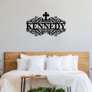 Custom Metal Name Sign,metal Cross, Housewarming Gift, Church, Custom ...