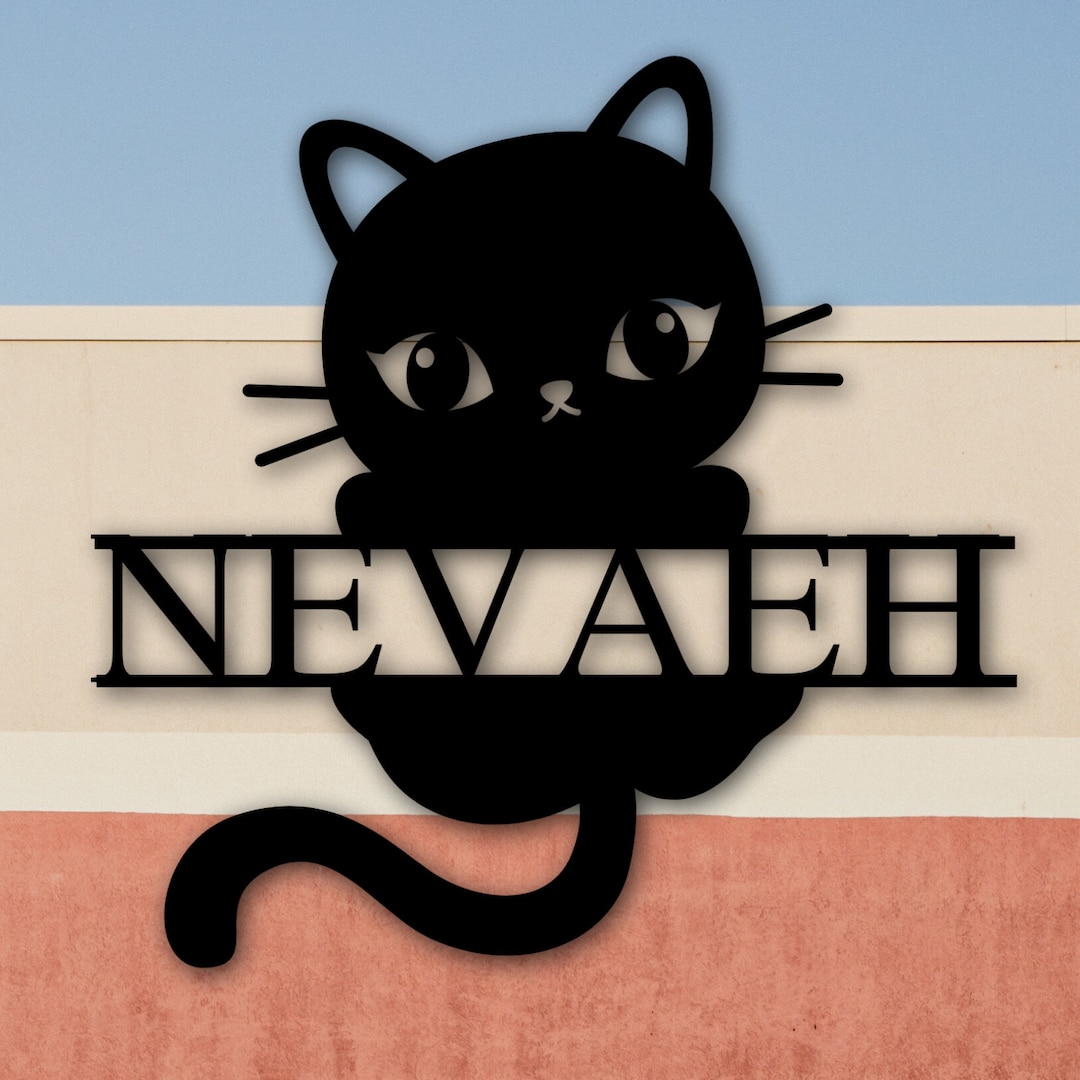 Custom Metal Wall Sign, Cat Sign, Housewarming Gift,cute Cat, Alley Cat ...