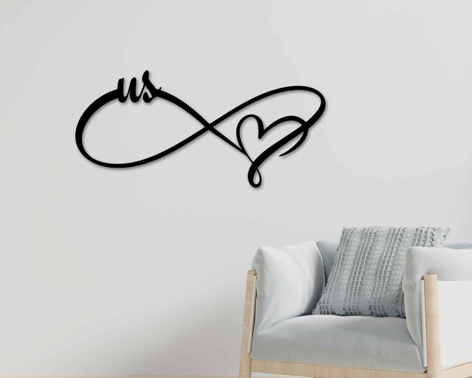 Infinity Heart Sign Infinity Love Sign Metal Infinity Sign | Etsy