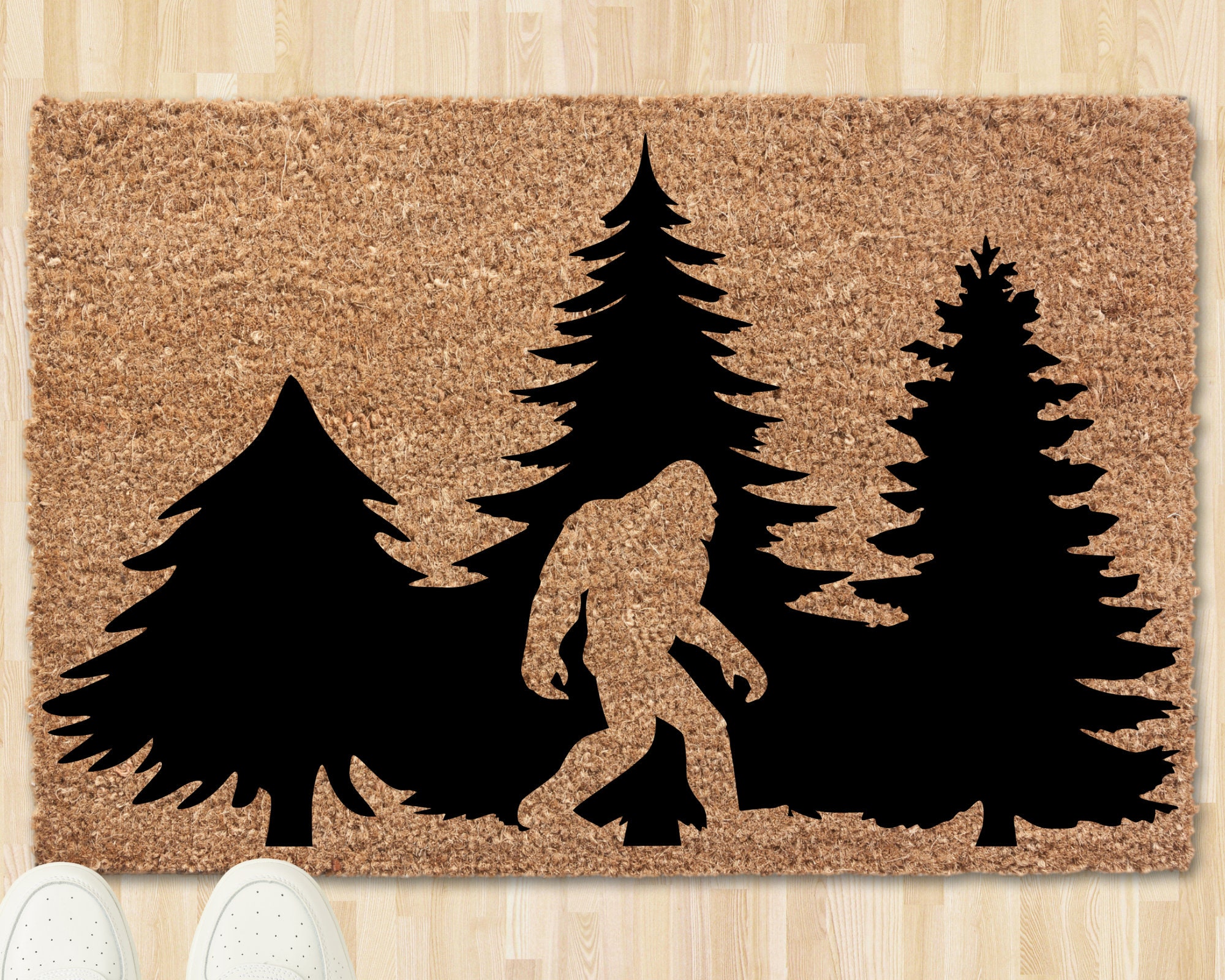 Bigfoot Doormatsasquatch Doormatdoormatporch | Etsy