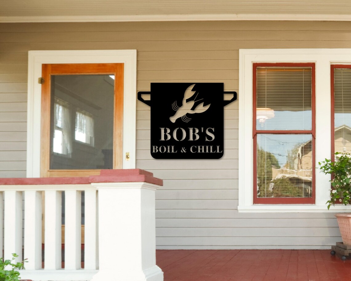 Personalized Boiling Sign, Custom Boil Sign, Boil and Chill Sign, Metal ...