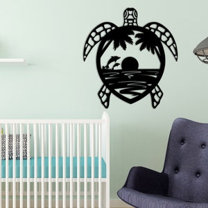 Sea Turtle Sign, Wall Sign, Turtle Decor, Sea Turtle, Turtle, Beach ...