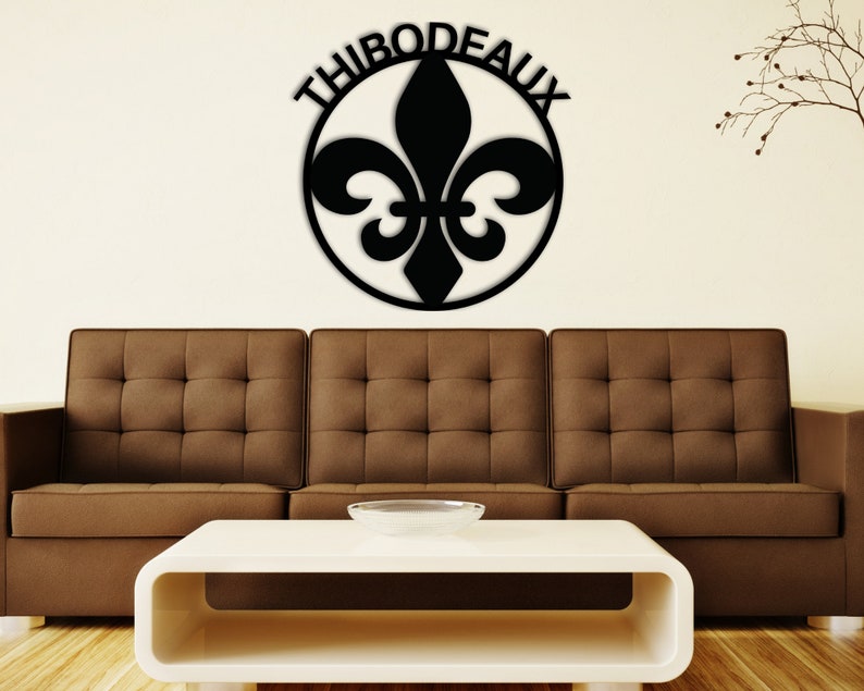 Personalized Fleur-de-lis Sign|wall Hanging|fleur-de-lis Sign| Fleur-de ...