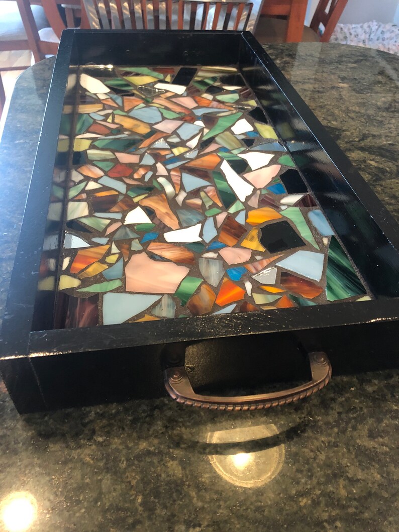 Colorful Mosaic Tray - Etsy