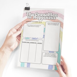 August 5-11: Alma 39-42 “the Great Plan of Happiness” Printable Lesson ...