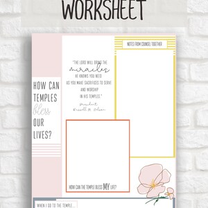 How Can Temples Bless Our Lives. LDS YW Lesson. Printable Lesson and ...