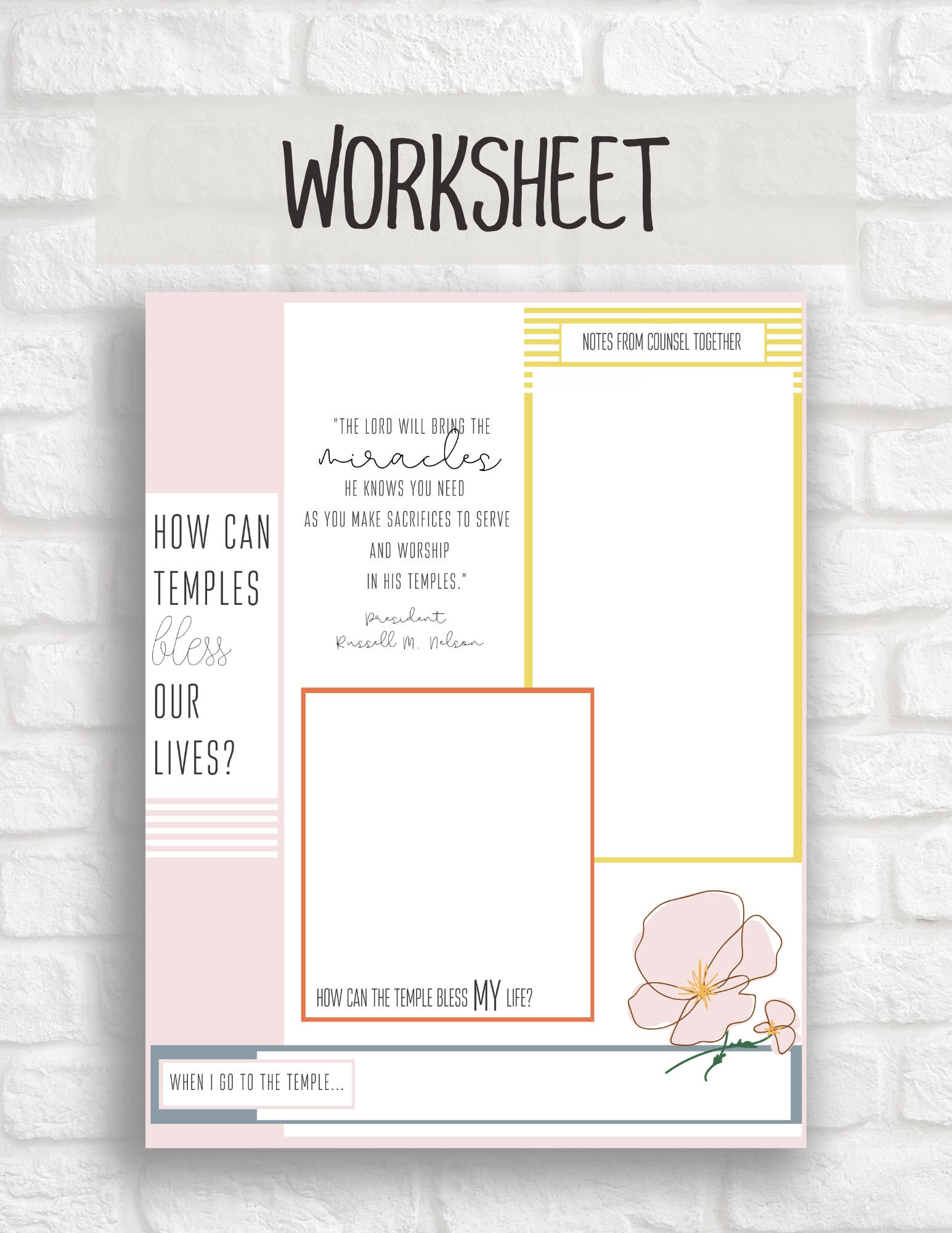 How Can Temples Bless Our Lives. LDS YW Lesson. Printable Lesson and ...