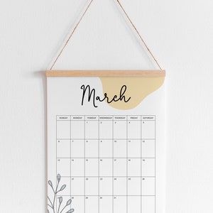 2022 Printable Monthly Calendar. 12 Month Calendar. Desk Calendar ...