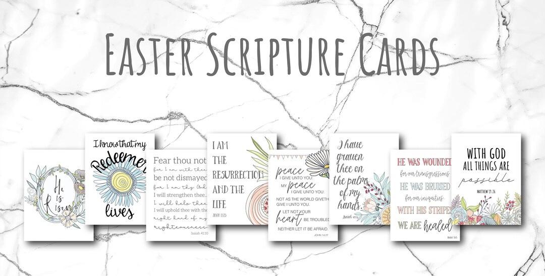 Easter Scripture Cards. Christian Scripture Cards. Ministering Cards ...