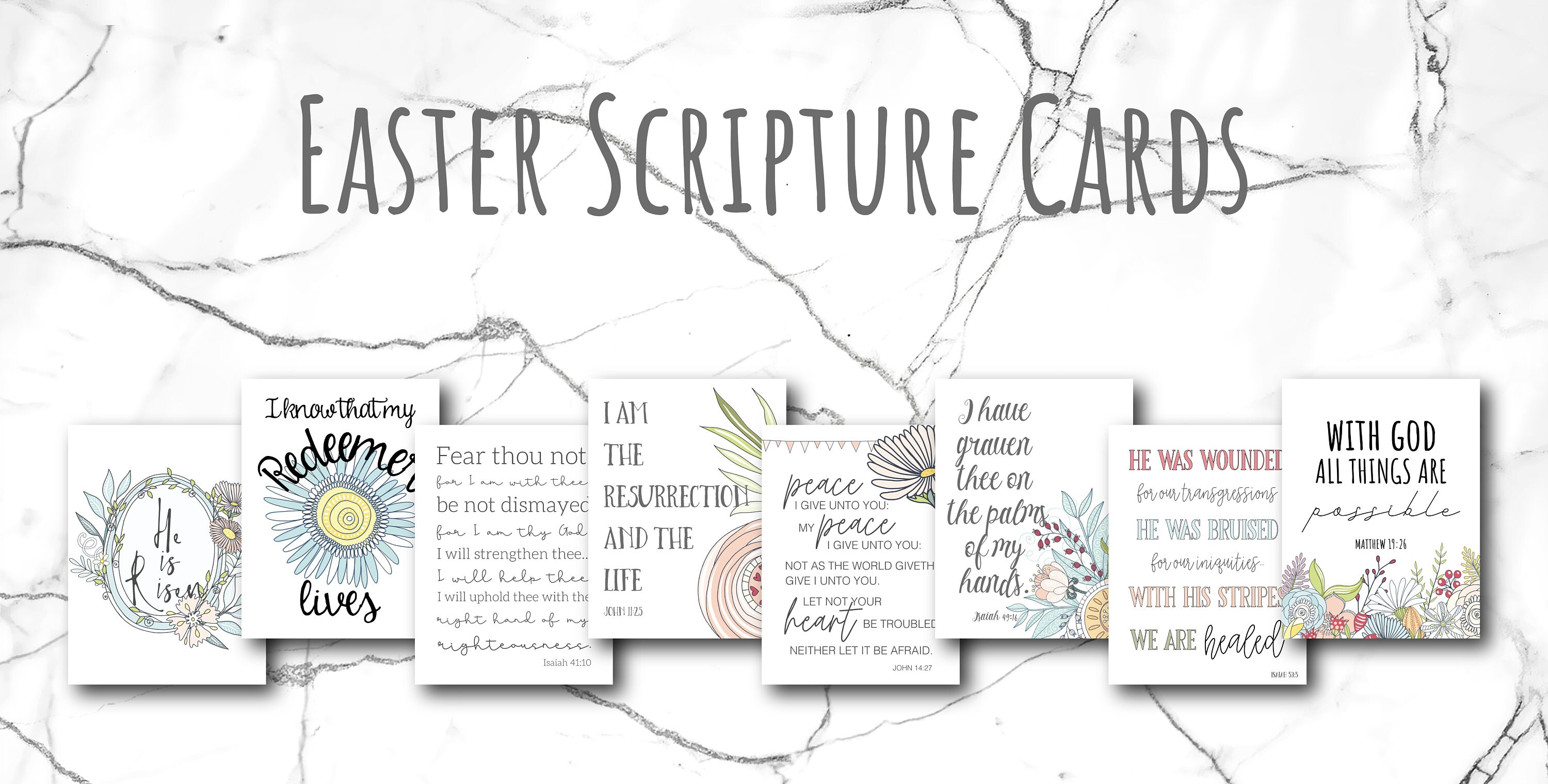 Easter Scripture Cards. Christian Scripture Cards. Ministering Cards ...
