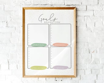 Four Goals Printable A Great Work. Spiritual Physical - Etsy
