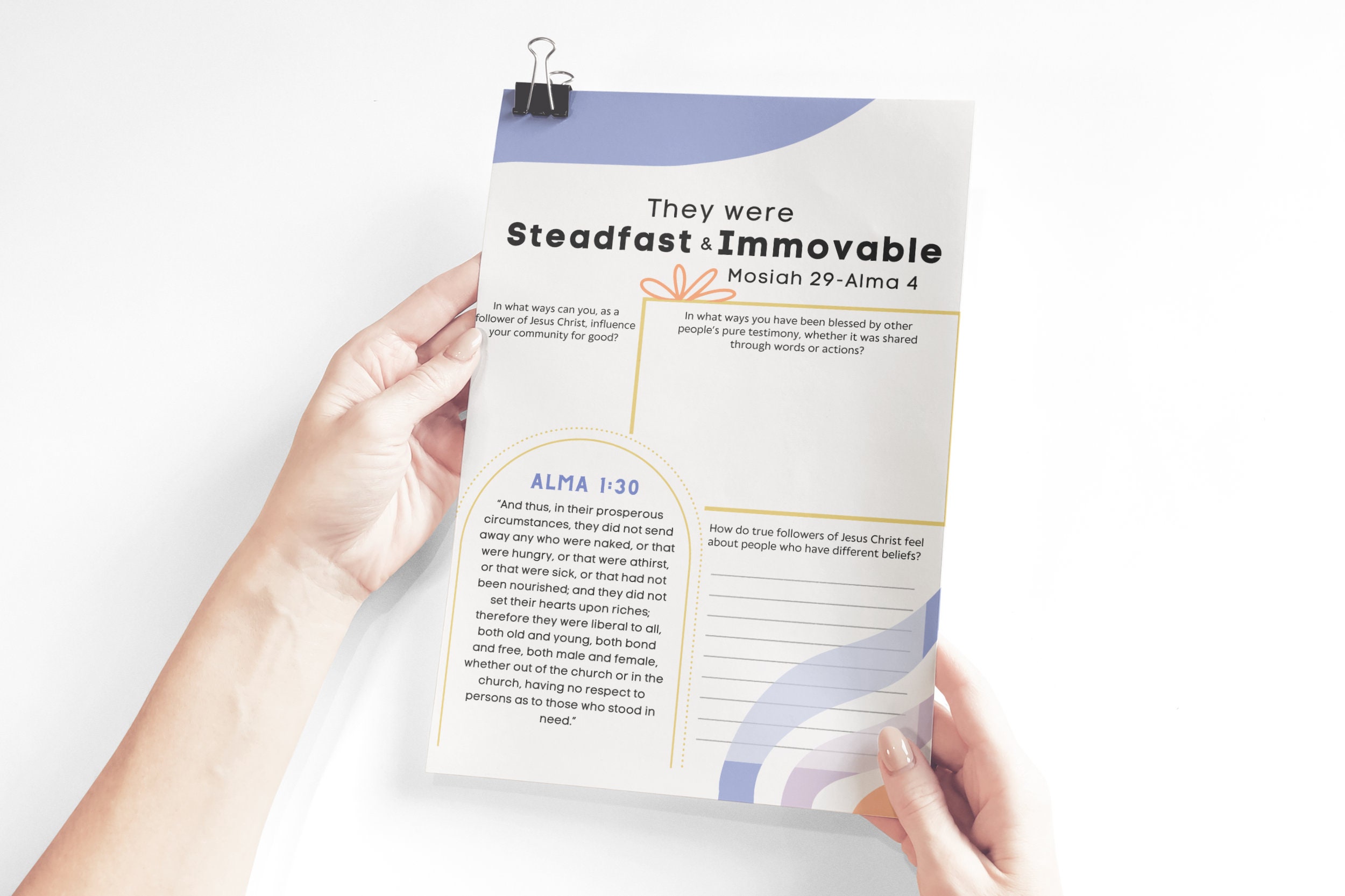 June 3-9. They Were Steadfast and Immovable. Printable Lesson Worksheet ...