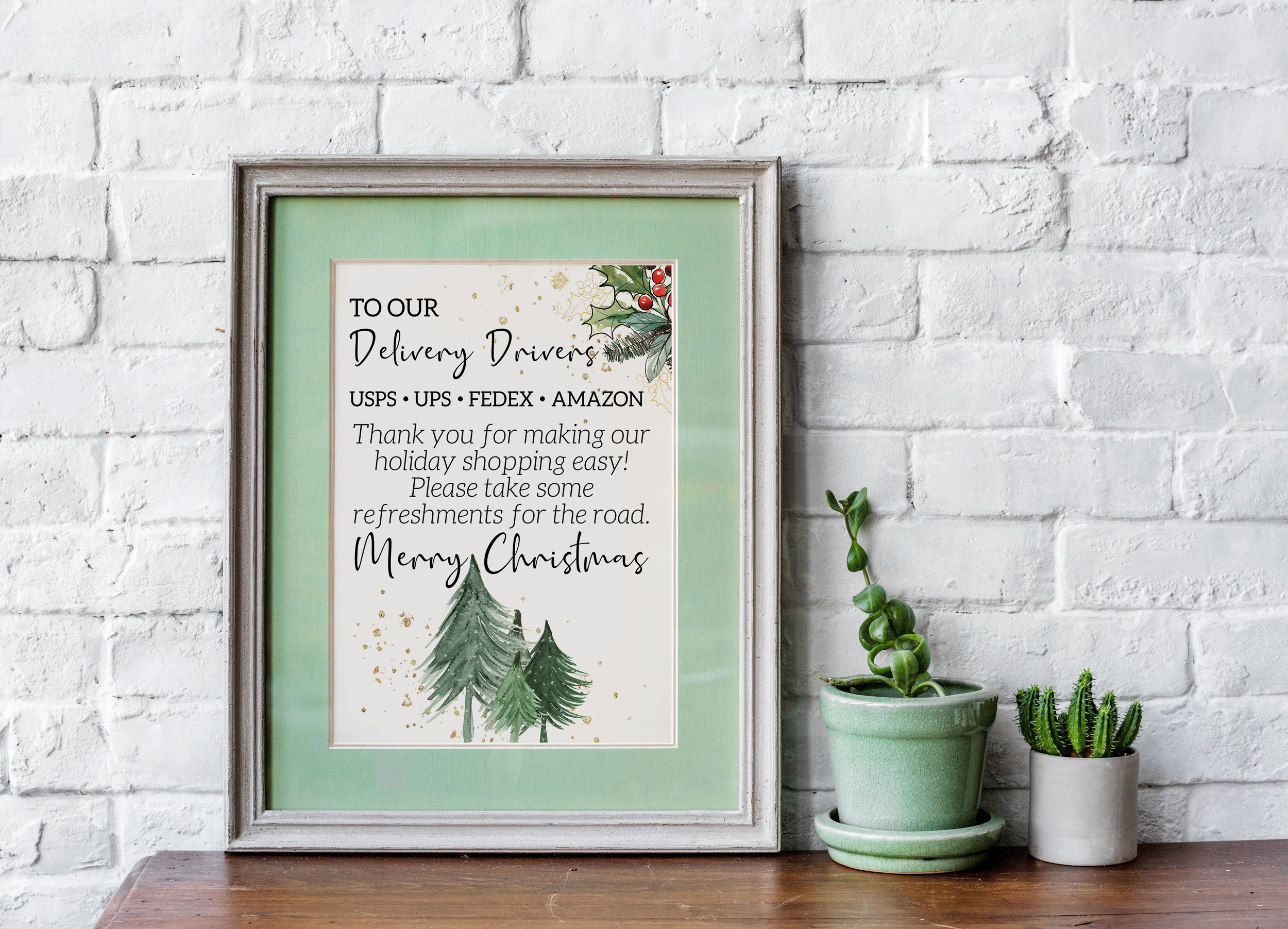 Delivery Driver Christmas Thank You Printable. Printable to Help Spread ...
