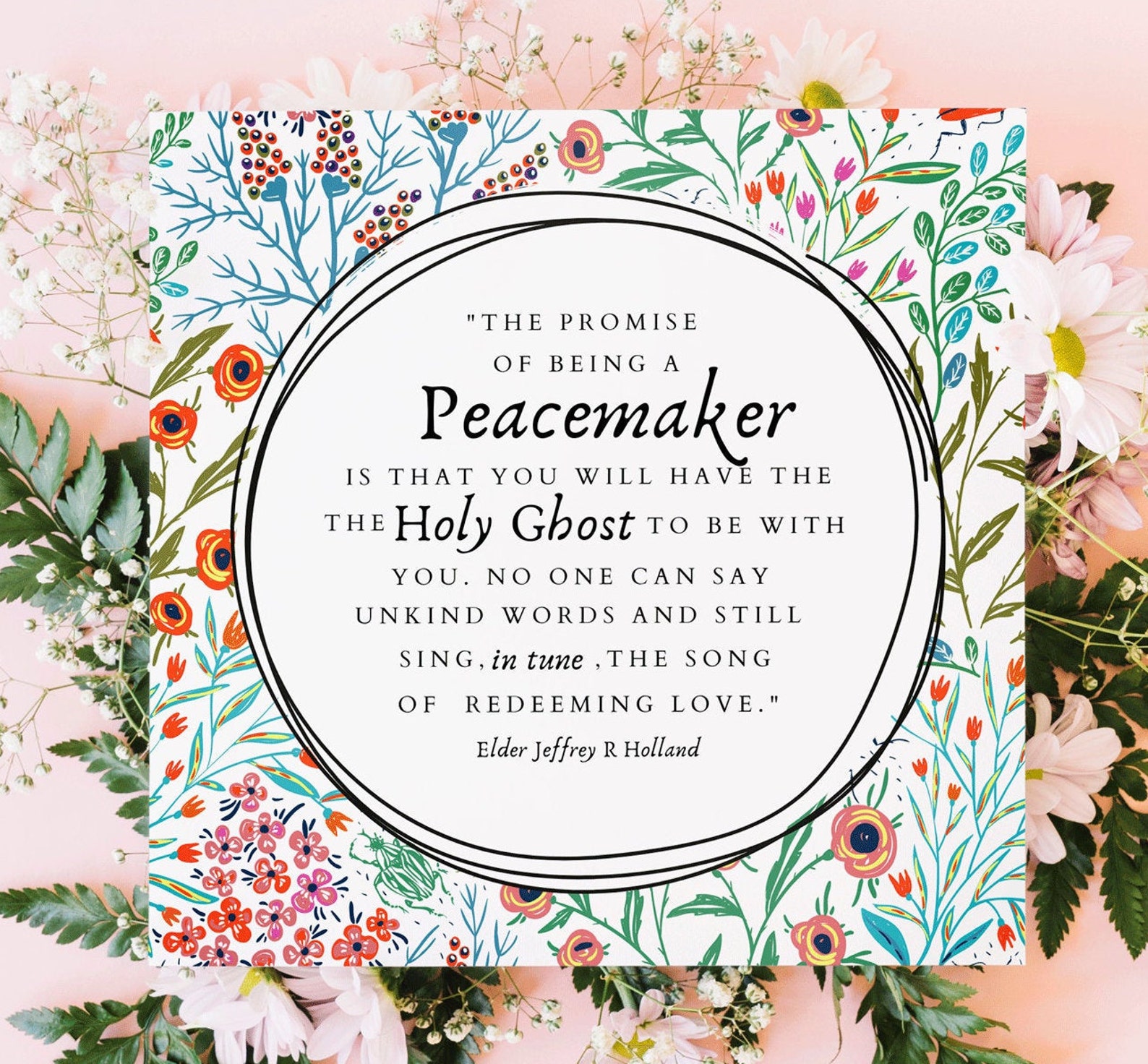 Being A Peacemaker Quote Print. General Conference 2021. | Etsy
