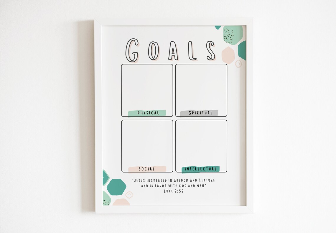 Four Goals Printable Geometric. Goal Prints. Spiritual - Etsy