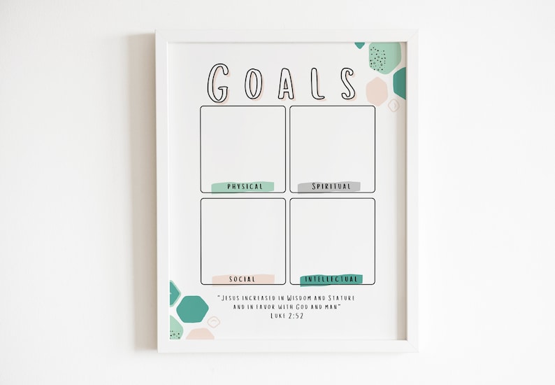 Four Goals Printable Geometric. Goal Prints. Spiritual, Physical ...