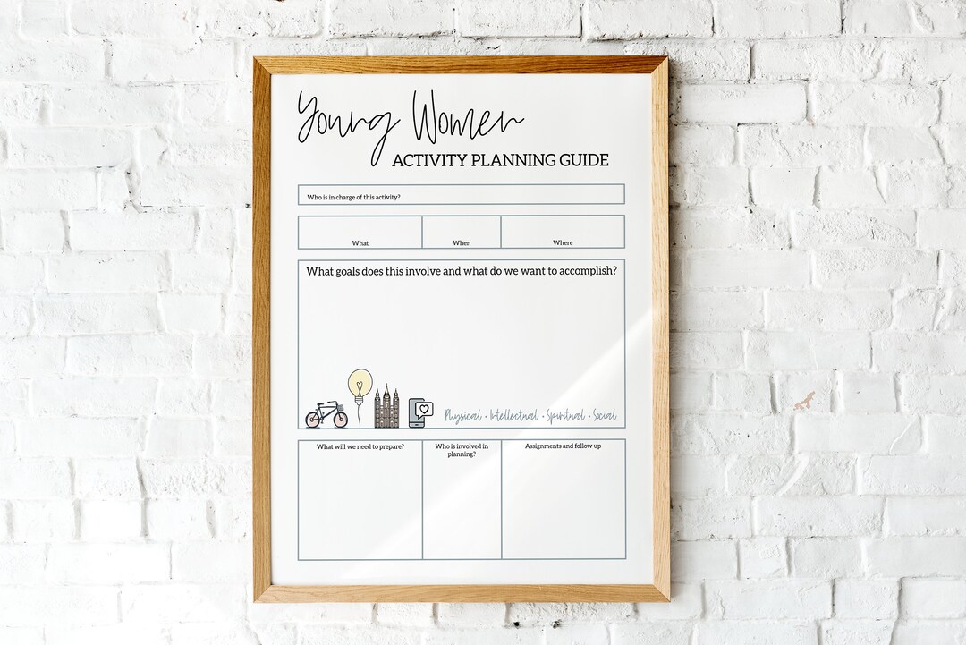 Young Women Activity Planning Guide - Etsy