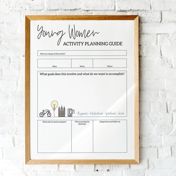 Young Women Planning Activities - Etsy