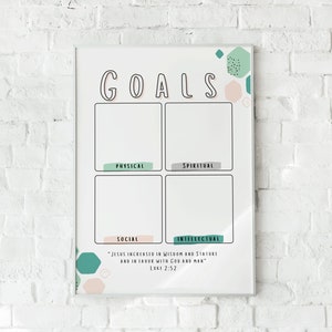 Four Goals Printable Geometric. Goal Prints. Spiritual, Physical ...