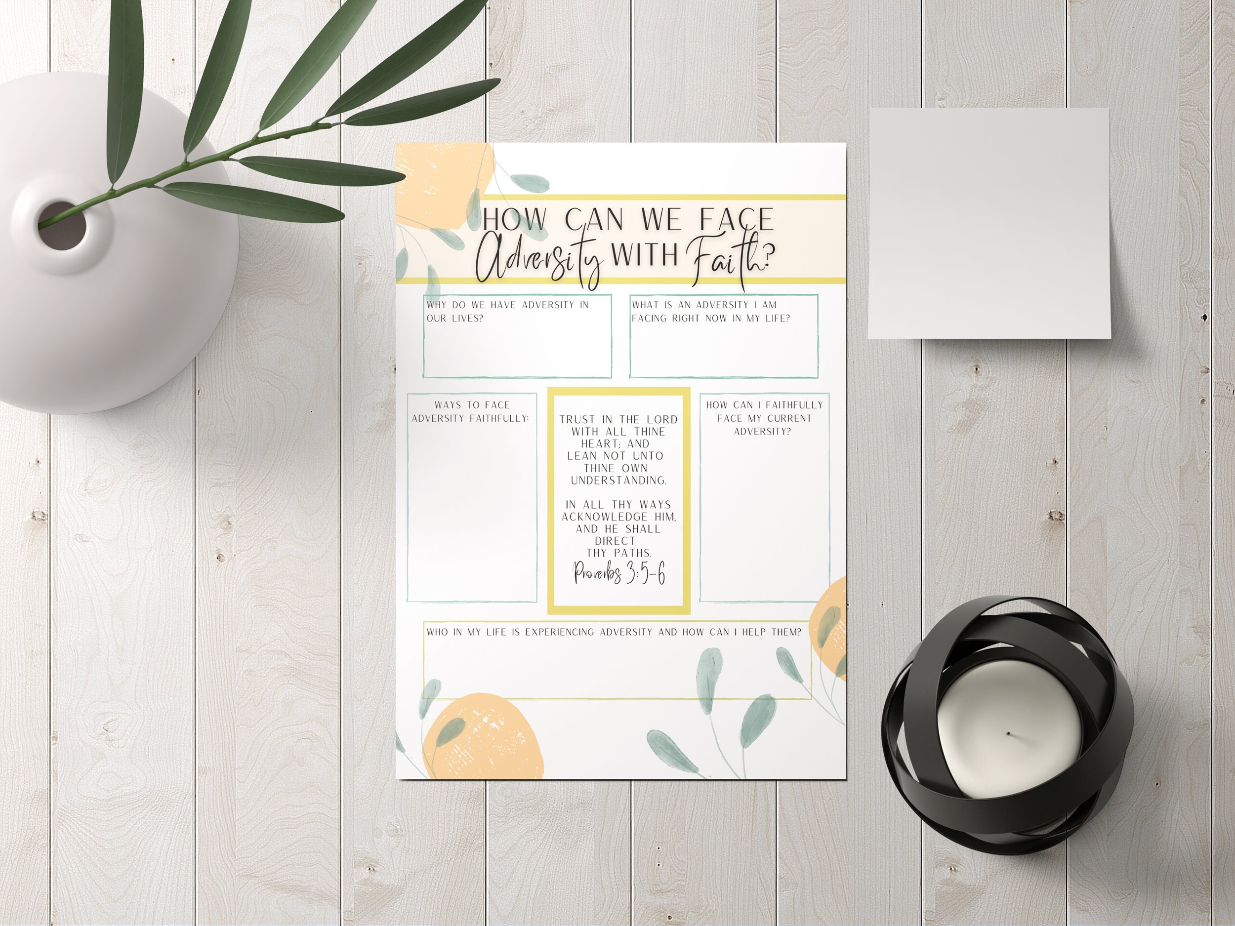 How Can We Face Adversity With Faith? LDS YW Lesson Worksheet ...