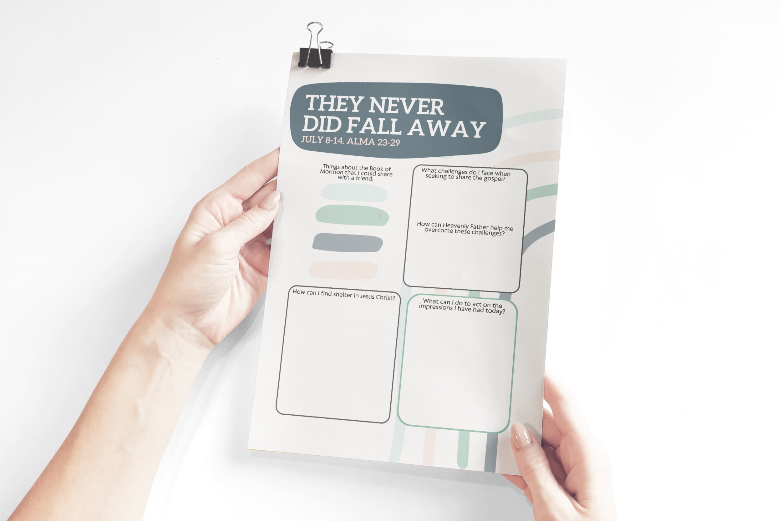 July 8-14: They “never Did Fall Away” Printable Lesson Worksheet AND ...