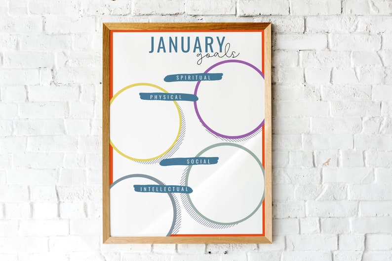 Monthly Goal Printables. Goal Prints. Spiritual, Physical, Intellectual ...