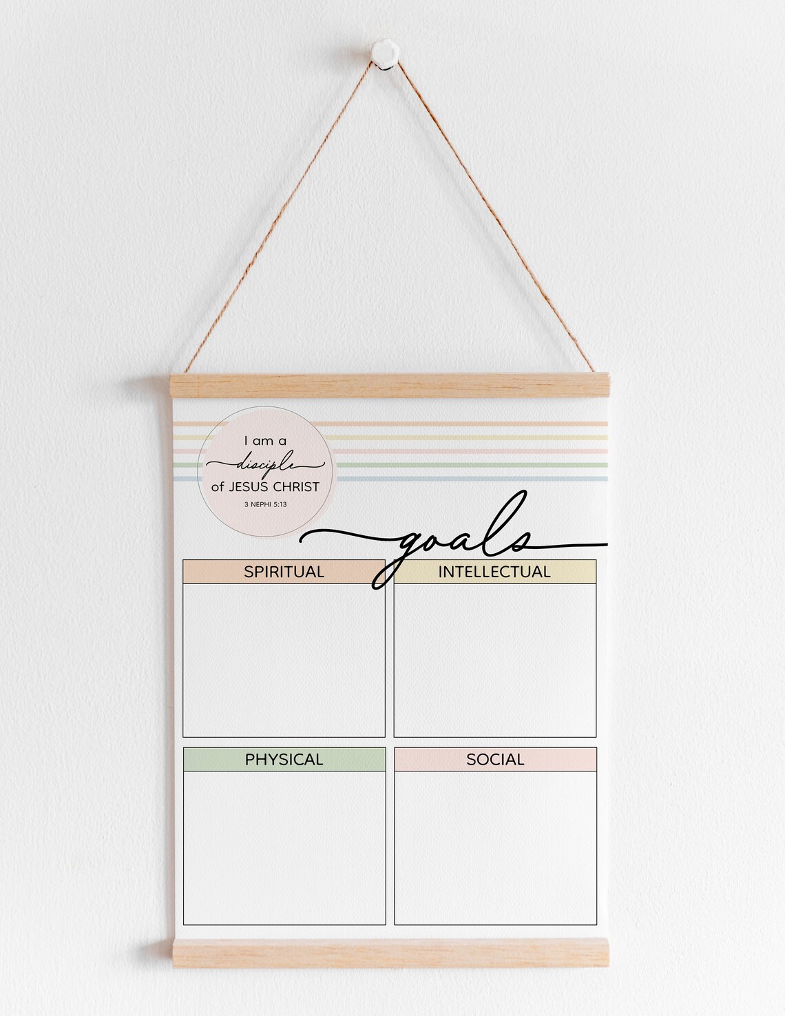 Four Goals Printable - Goal Prints. Spiritual, Physical, Intellectual ...