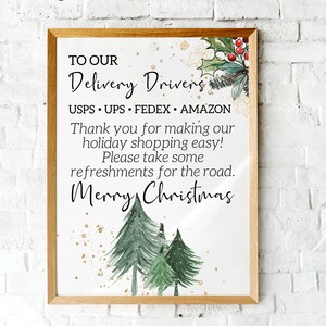 Delivery Driver Christmas Thank You Printable. Printable to Help Spread ...