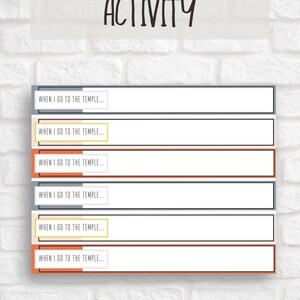 How Can Temples Bless Our Lives. LDS YW Lesson. Printable Lesson and ...