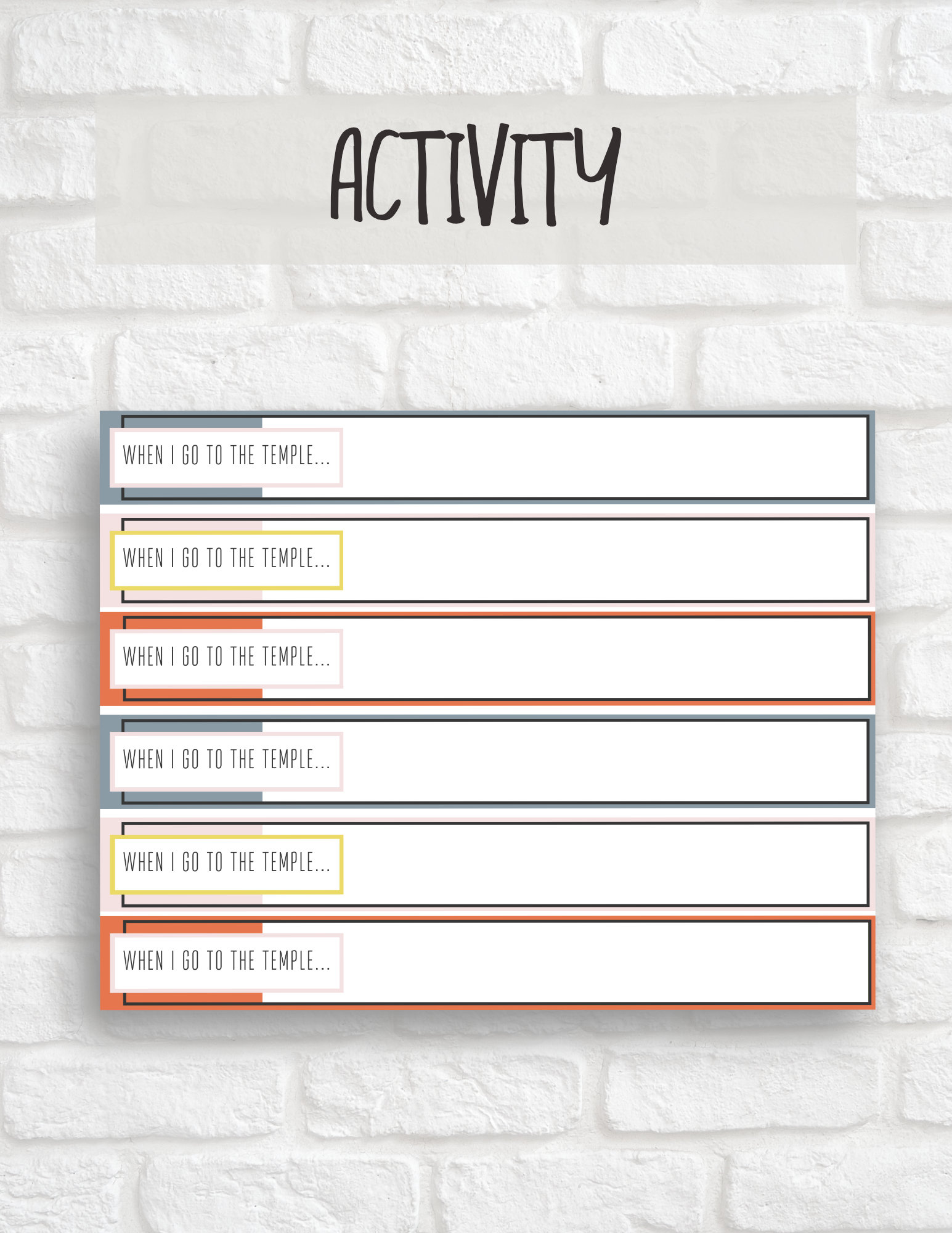 How Can Temples Bless Our Lives. LDS YW Lesson. Printable | Etsy