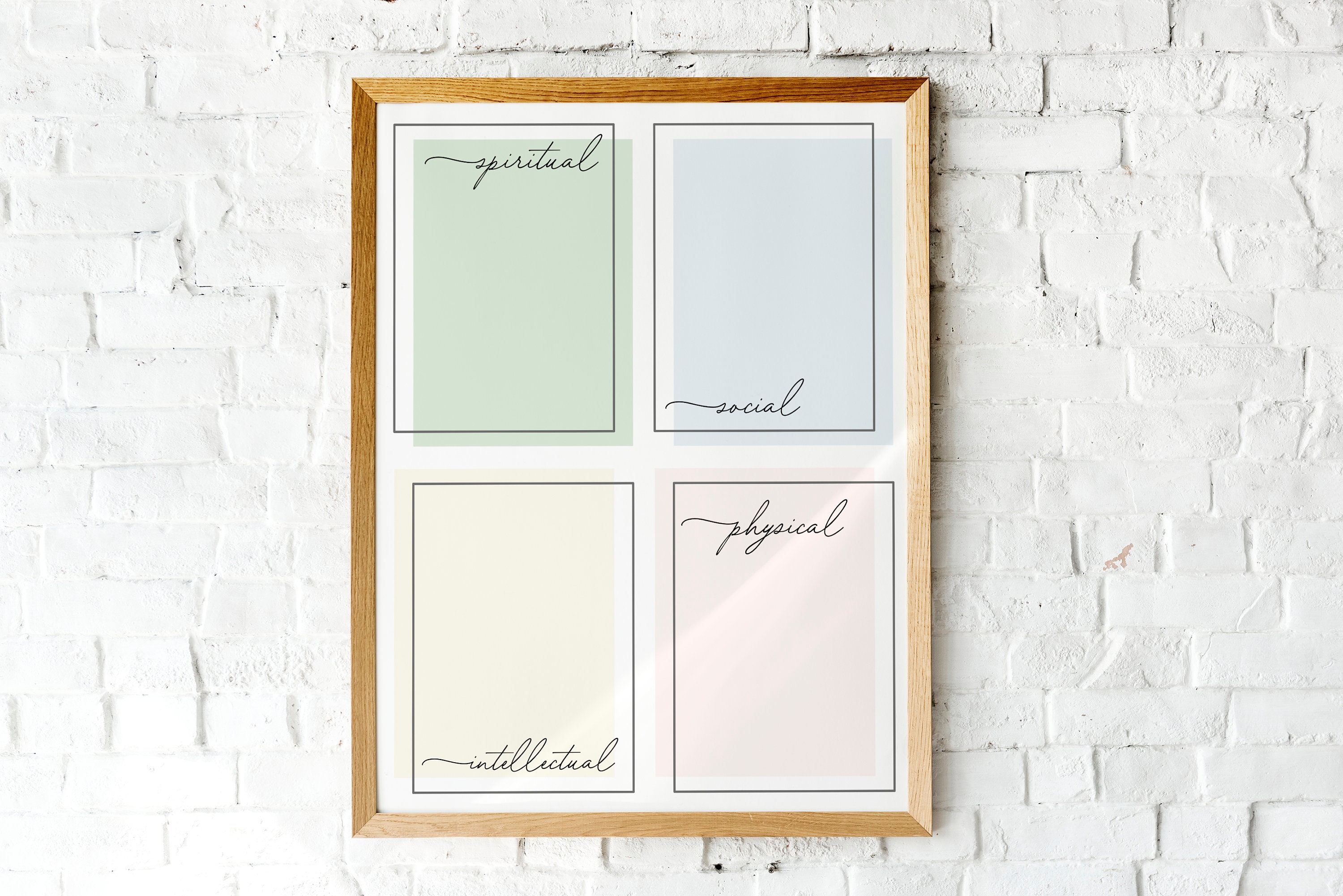 Four Goals Printable - Goal Prints. Spiritual, Physical, Intellectual ...