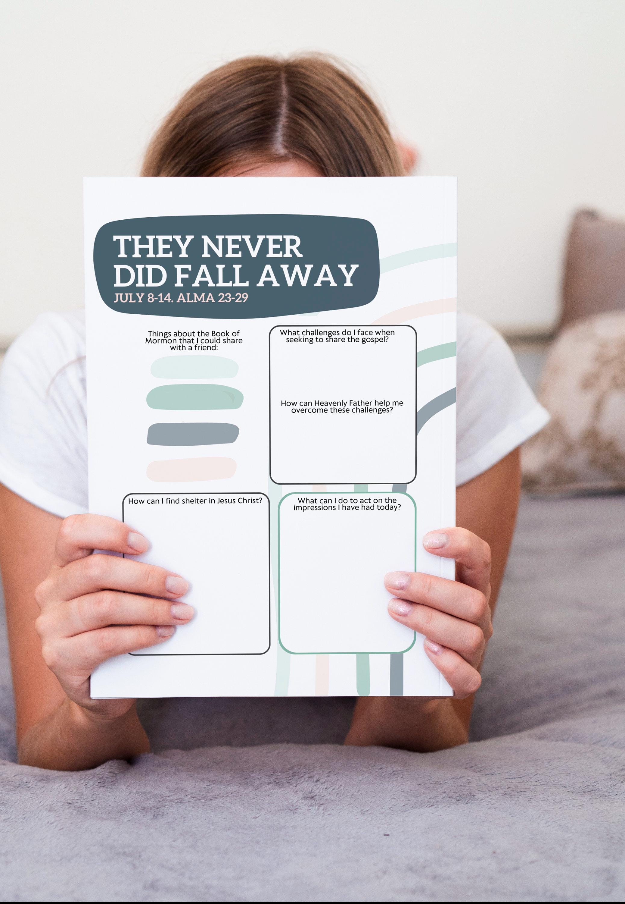 July 8-14: They “never Did Fall Away” Printable Lesson Worksheet AND ...