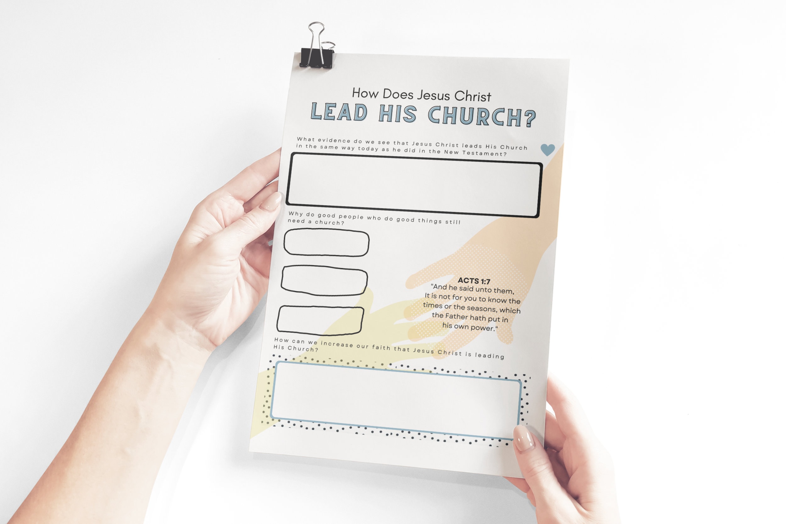 How Does Jesus Christ Lead His Church? Young Womens Lesson and Handout ...